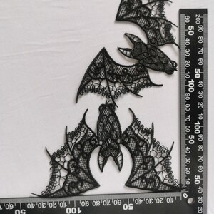 Black Lace Bat Embroidered Lace Bats Lace Bats Black Halloween ...