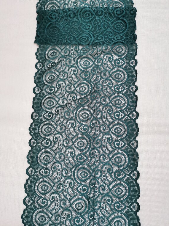 Buy Teal Wide Stretch Lace Trim for Lingerie Teal Lace Stretch Lace to Sew 12 Wdie Stretch Lace Trim Lingerie by the Yard Online in India Etsy
