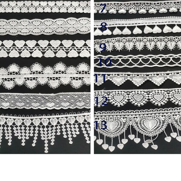 Heart Lace Trim - Etsy