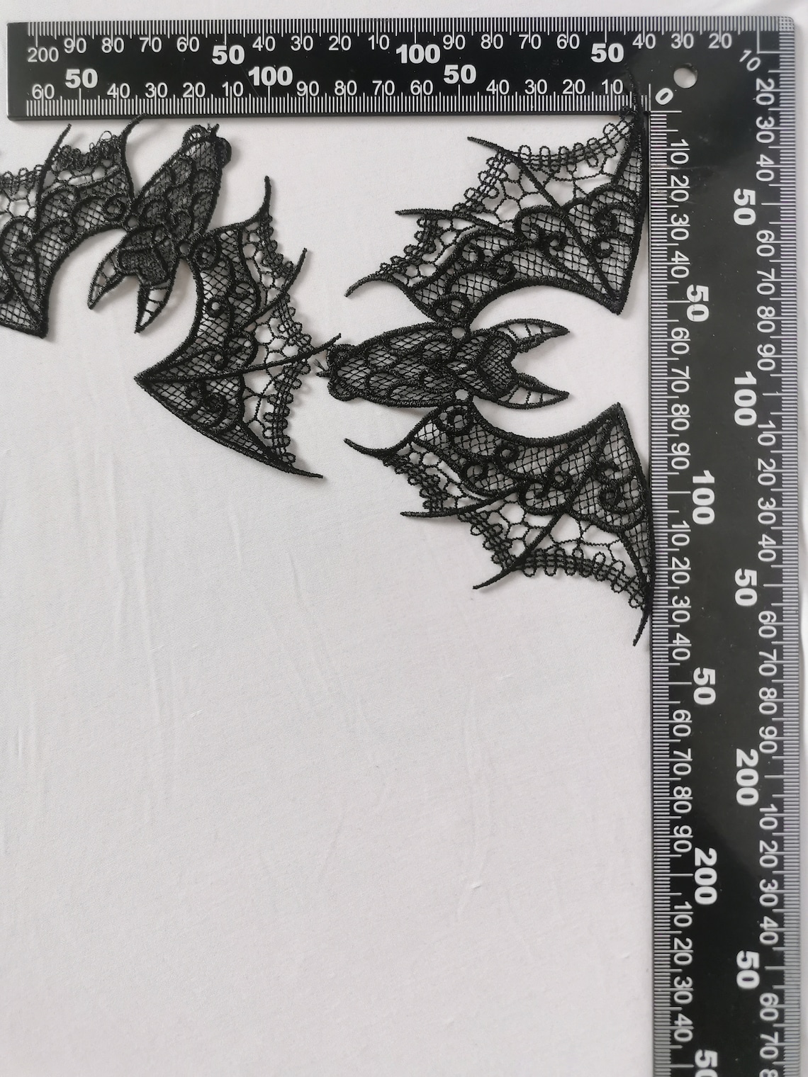 Black Lace Bat Embroidered Lace Bats Lace Bats Black Halloween - Etsy