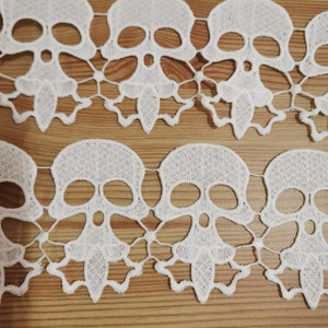 Halloween Skull Lace,70mm Black Skull Lace Trim, Halloween Sewing ...
