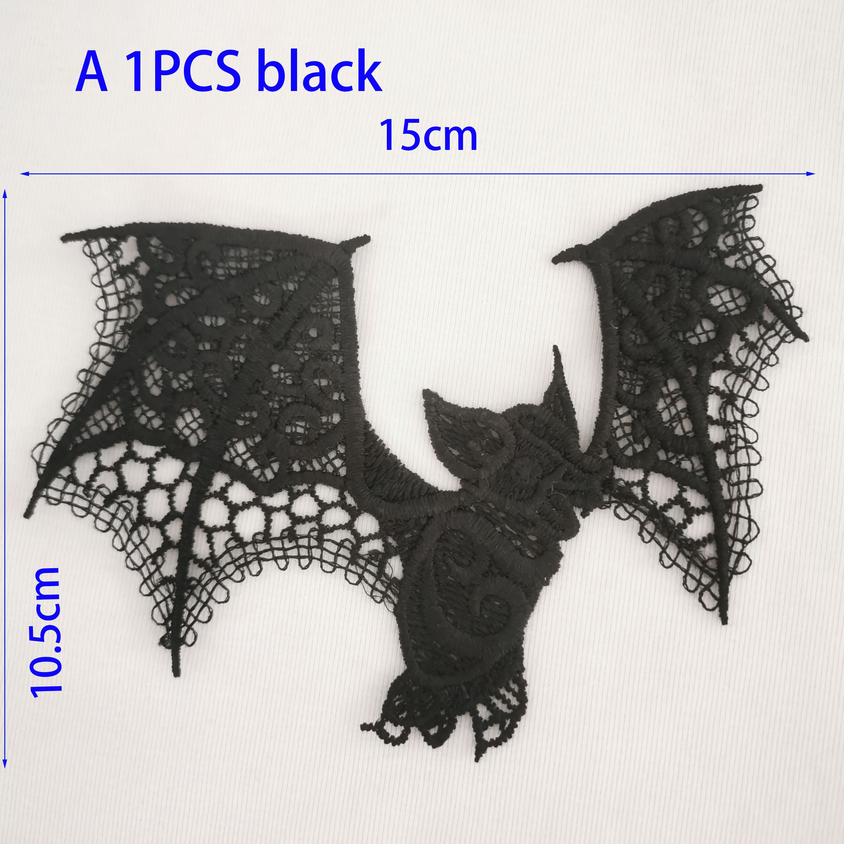 Black Lace Bat Embroidered Halloween Decoration, Black Lace Bat, Bat ...