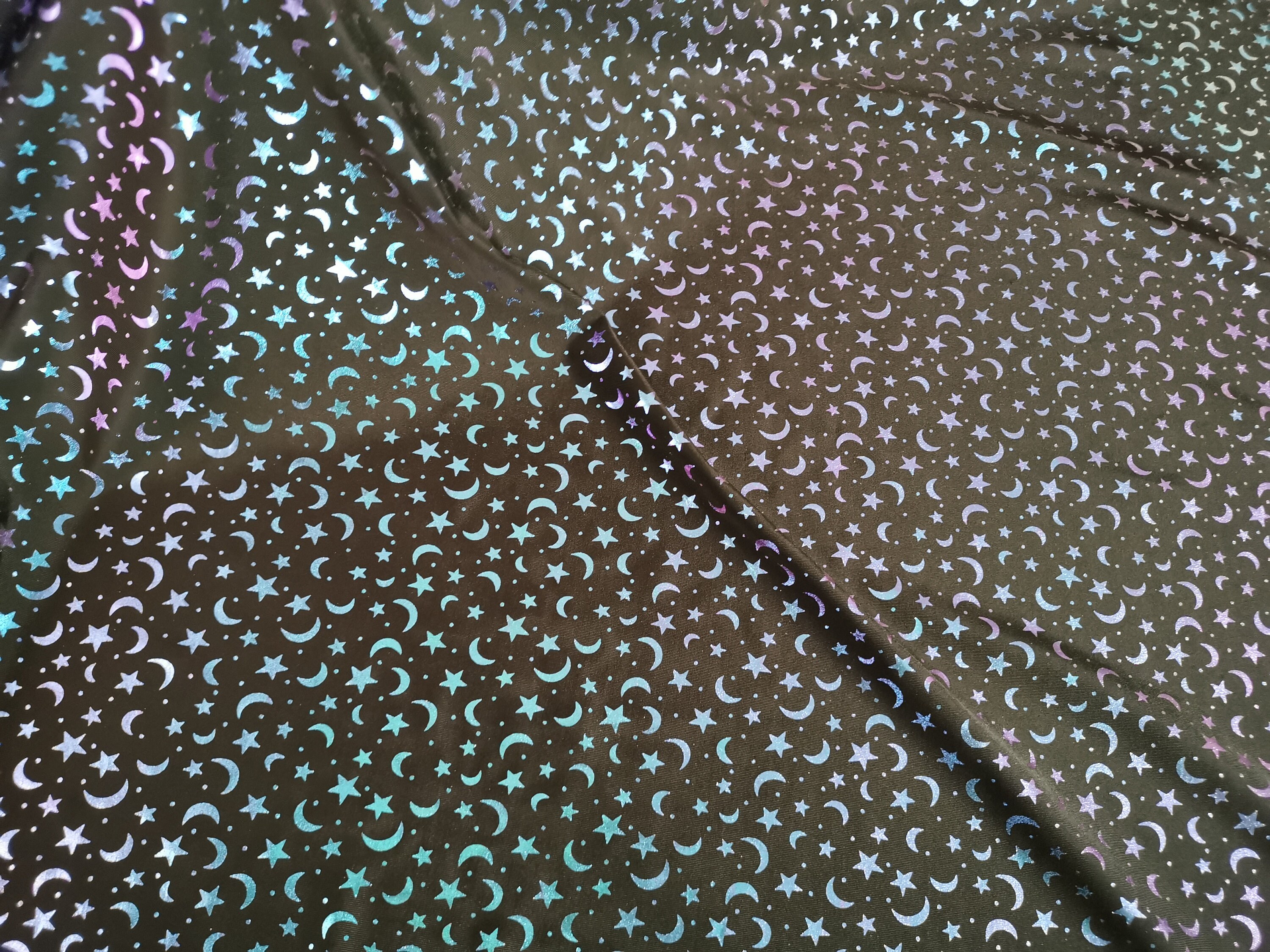 Tossed Moon and Stars Star and Moon Fabric 4 Way Stretch - Etsy