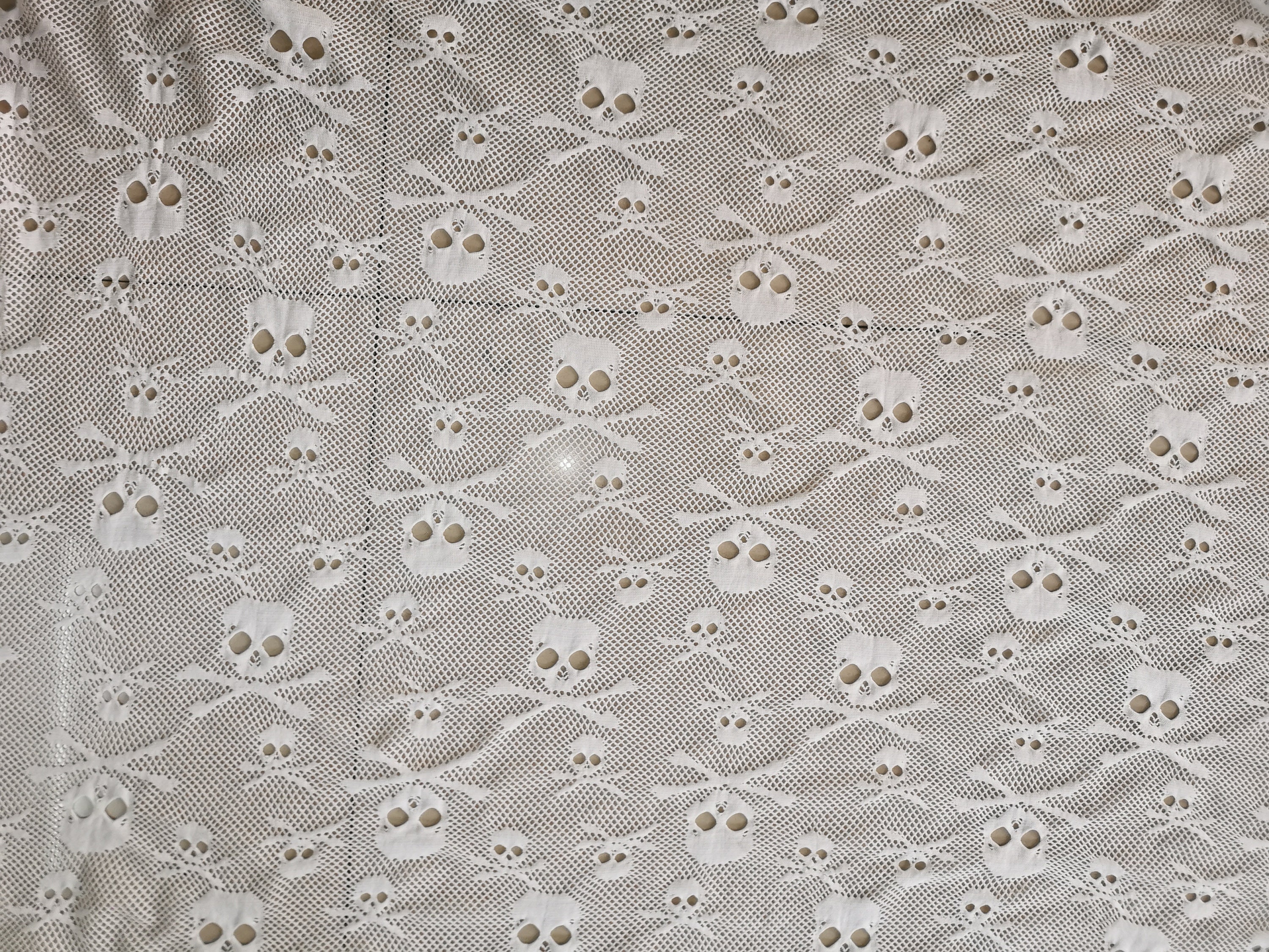 Four Way Stretch Skull Lace Fabric Skull Fabric Halloween - Etsy