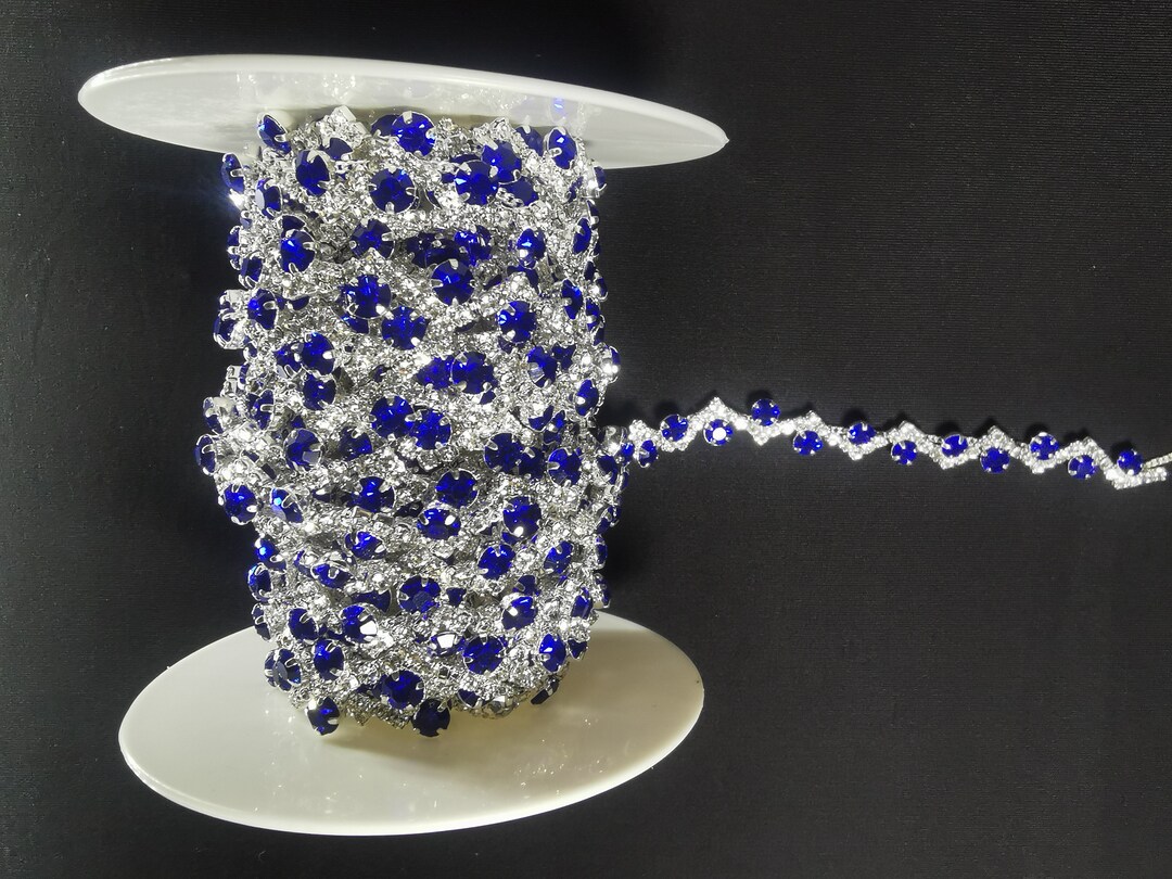 Blue Red Crystal Trim Rhinestone Trim for Wedding Belt Sandals by the ...