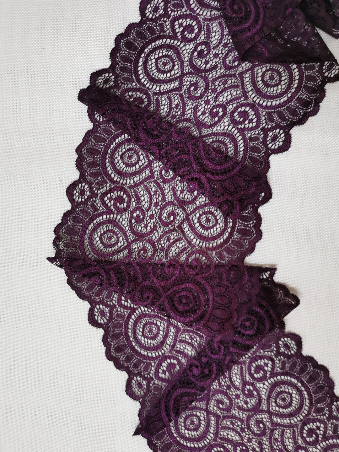 Purple Stretch Lace Trim for Lingerie Purple Stretch Lace to Sew 7 ...