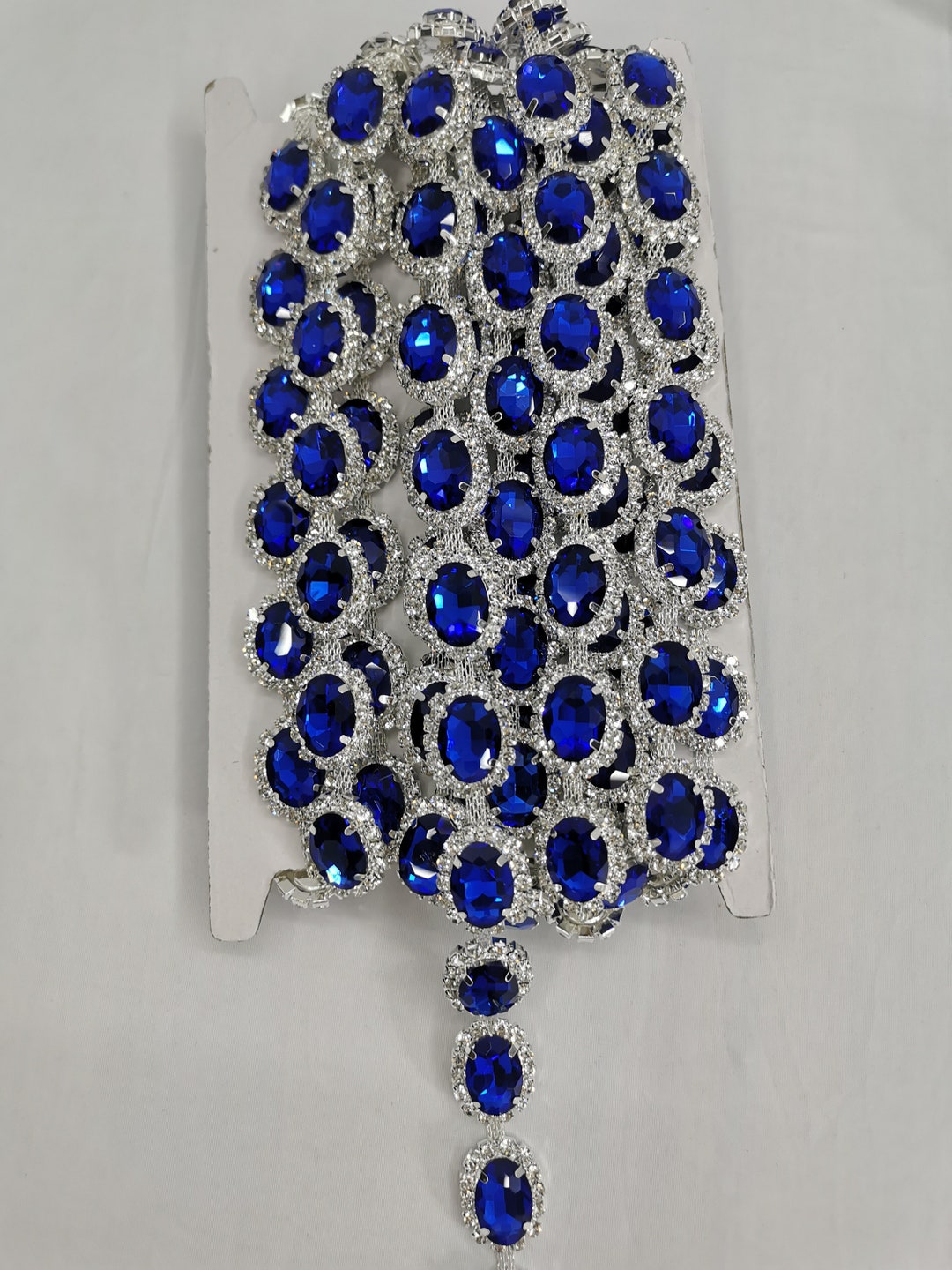 Oval Rhinestone Chain Trim: Bridal Costume Embellishment, DIY Jewelry ...