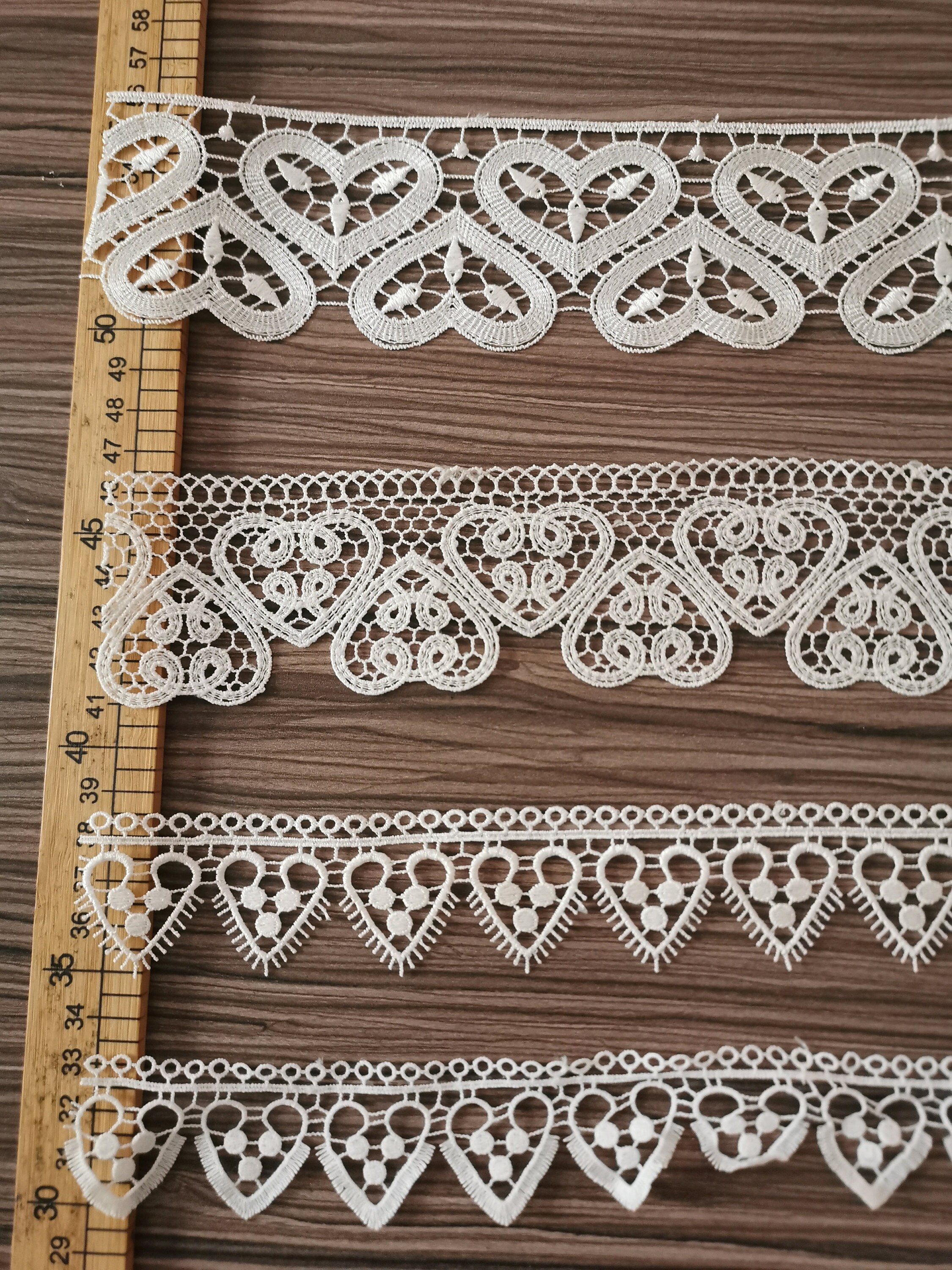 Hearts Trim Valentine Hearts Trim Valentines Trim Hearts Lace - Etsy