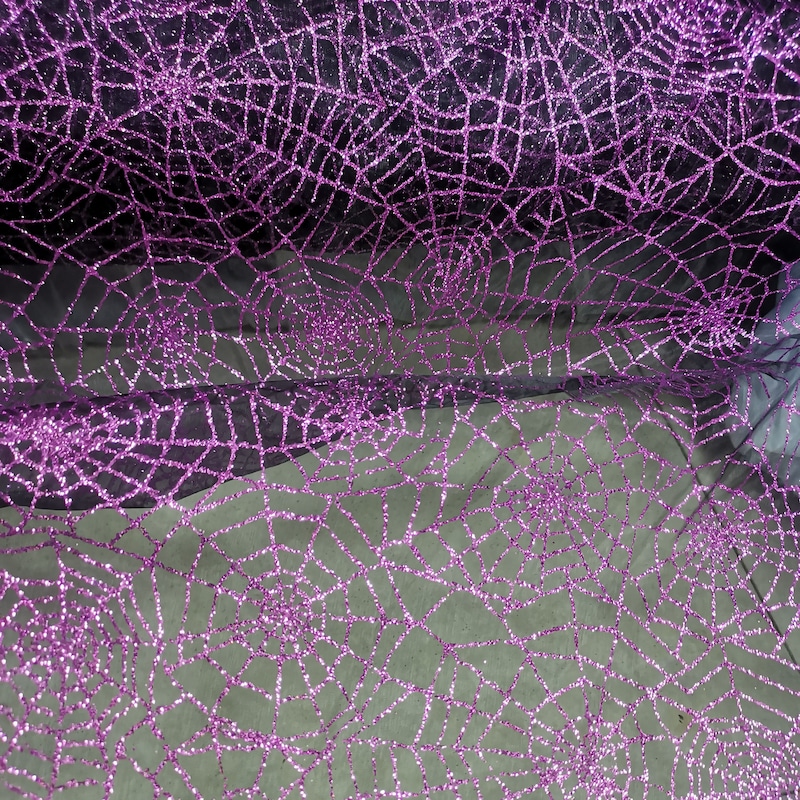 Purple Spiderweb Fabric - Etsy