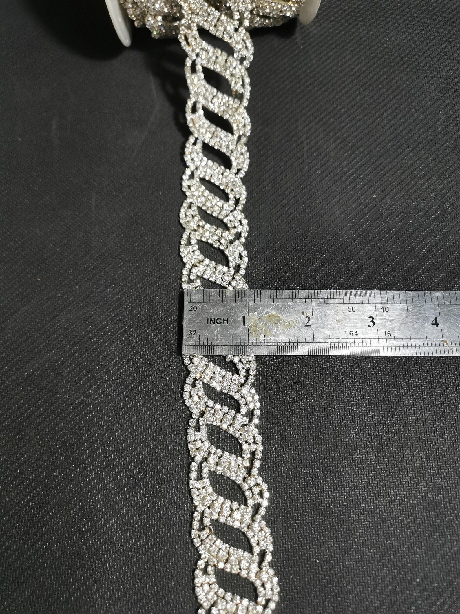 Silver Crystal Rhinestone Trim by the Yard Bridal Trim Silver - Etsy