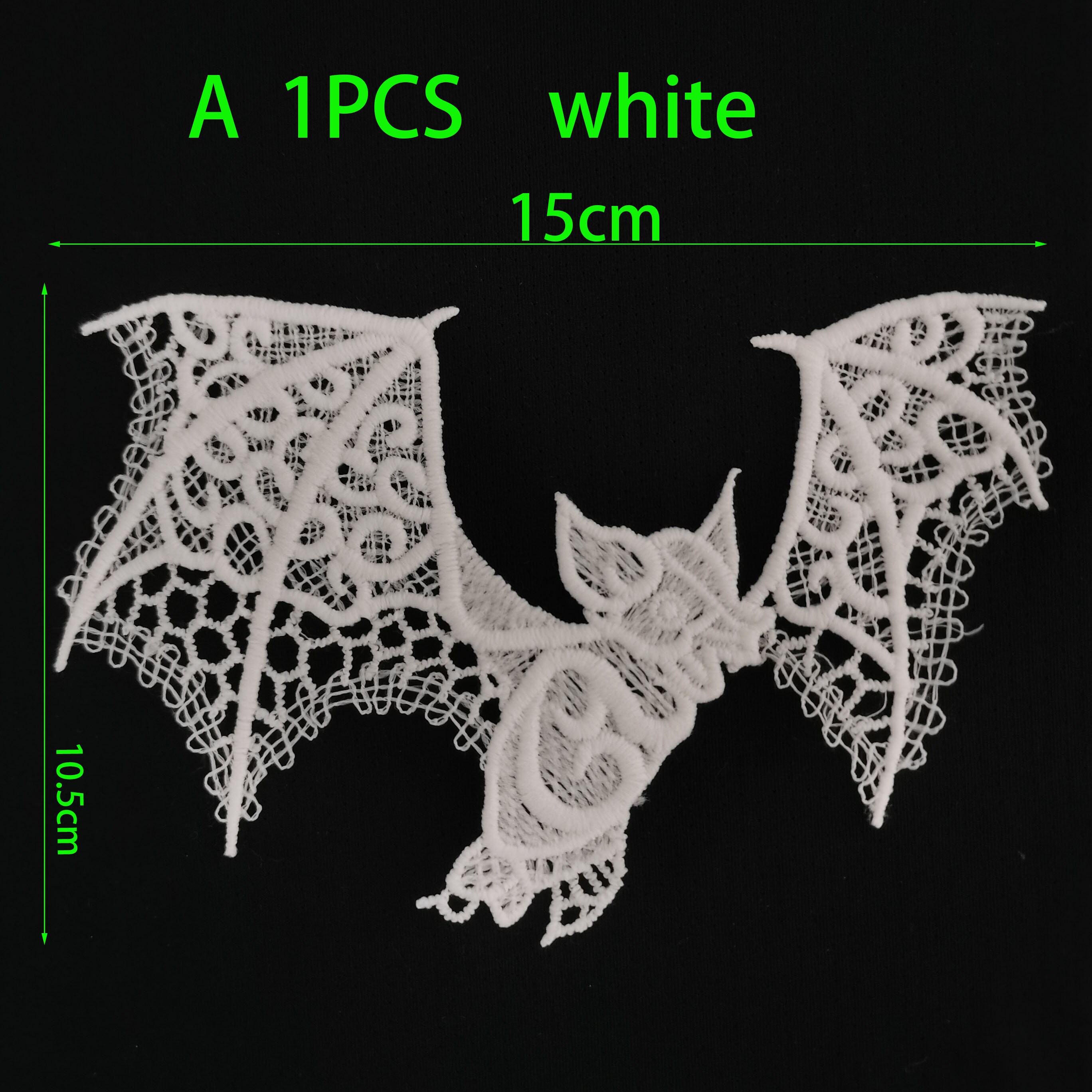 Black Lace Bat Embroidered Halloween Decoration, Black Lace Bat, Bat ...