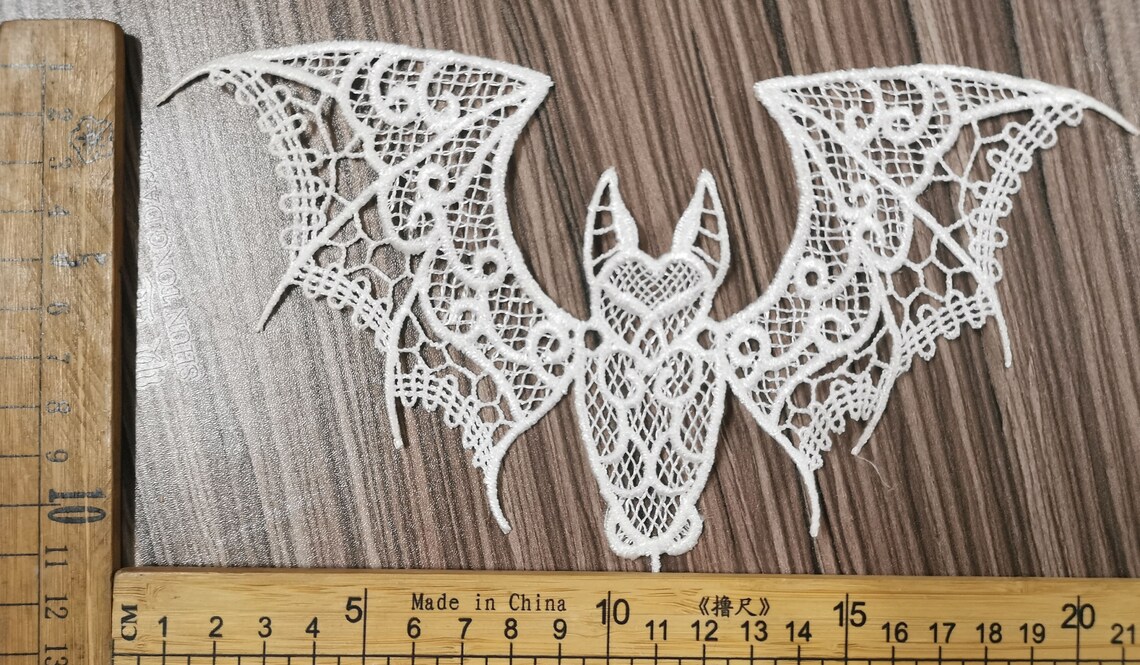 Black Lace Embroidered Bats: Halloween Gothic Decor - Etsy