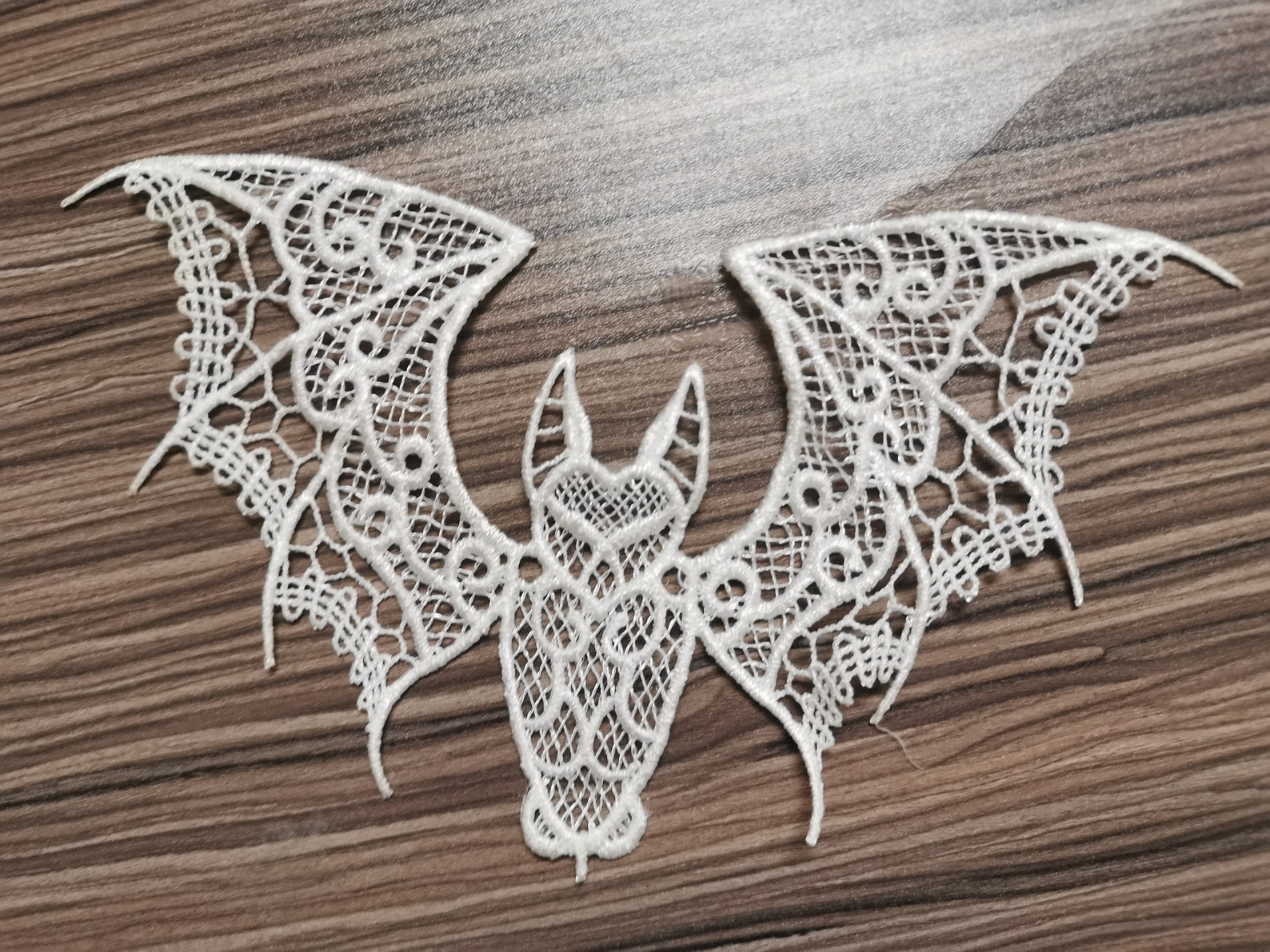 Black Lace Embroidered Bats: Halloween Gothic Decor - Etsy
