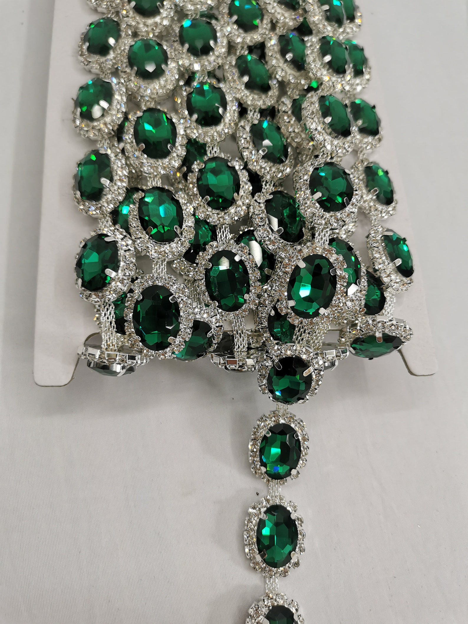 Oval Rhinestone Chain Trim: Bridal Costume Embellishment, DIY Jewelry ...