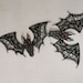 Black Lace Bat Embroidered Lace Bats Lace Bats Black Halloween - Etsy