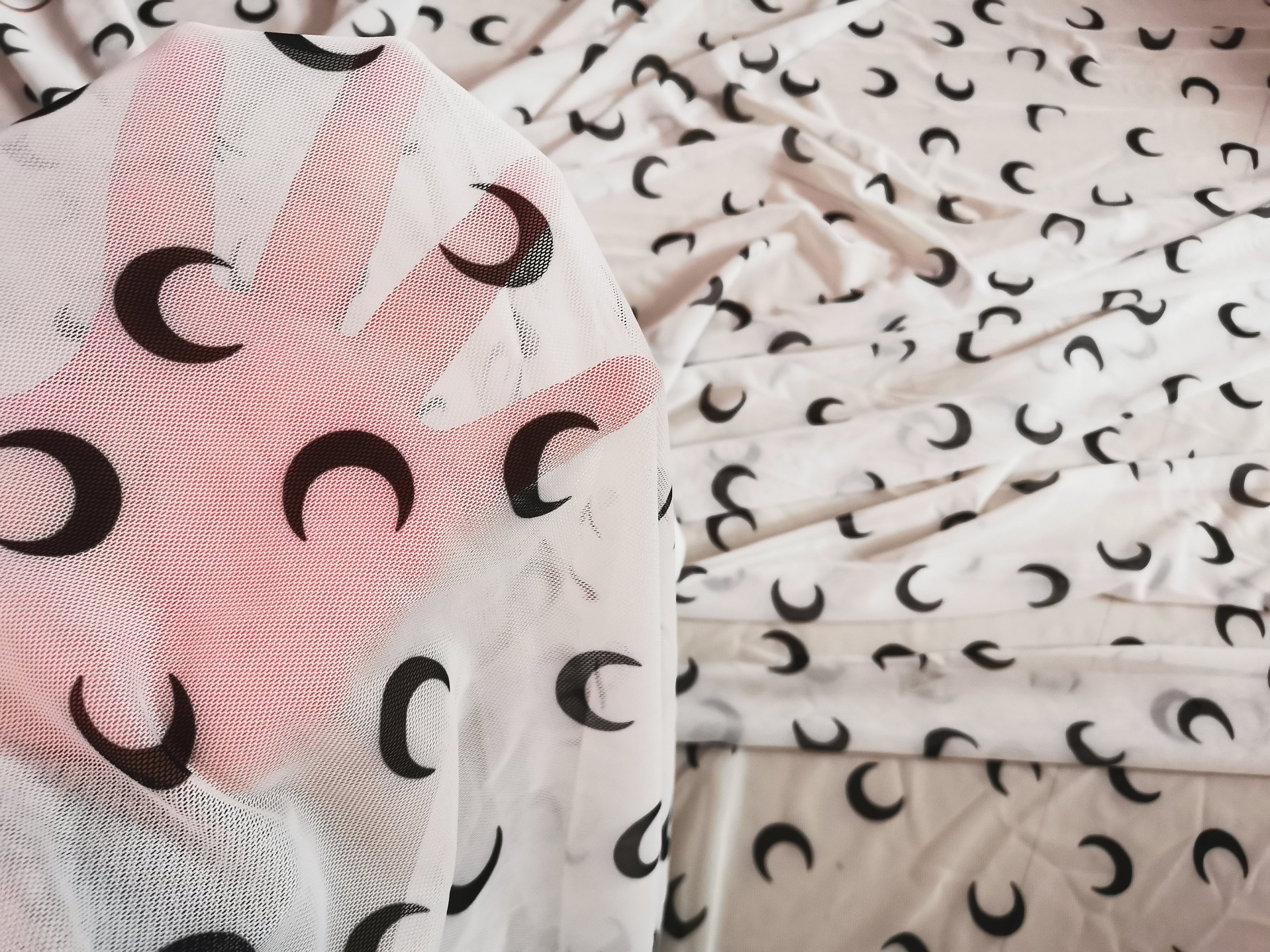Moon Pattern Fabric Moon Print Fabric 4 Way Stretch Mesh | Etsy