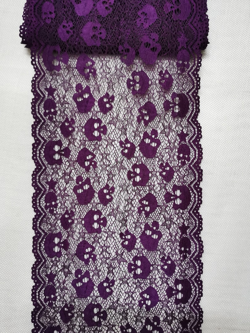 Skull Lace Trim: Halloween, Steampunk, Gothic Decor - 7 Inch Wide - Etsy