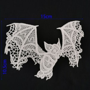 Black Lace Bat Embroidered Halloween Decoration, Black Lace Bat, Bat ...