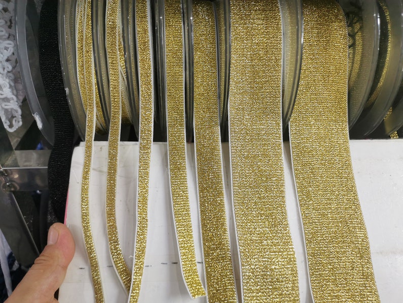 Gold and Silver Glitter Soft White Elastic Bands Waistband - Etsy
