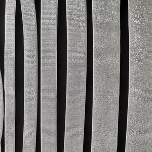 Gold and Silver Glitter Soft White Elastic Bands, Waistband Elastic ...