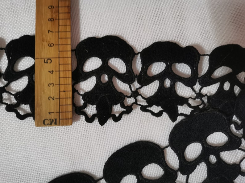 70mm off White Skull Lace Trim Halloween Skull Lace - Etsy