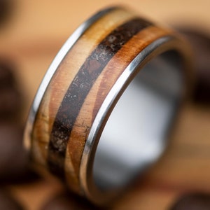 Custom Wood & Coffee Bean Ring Made With Your Favorite Coffee Beans ...
