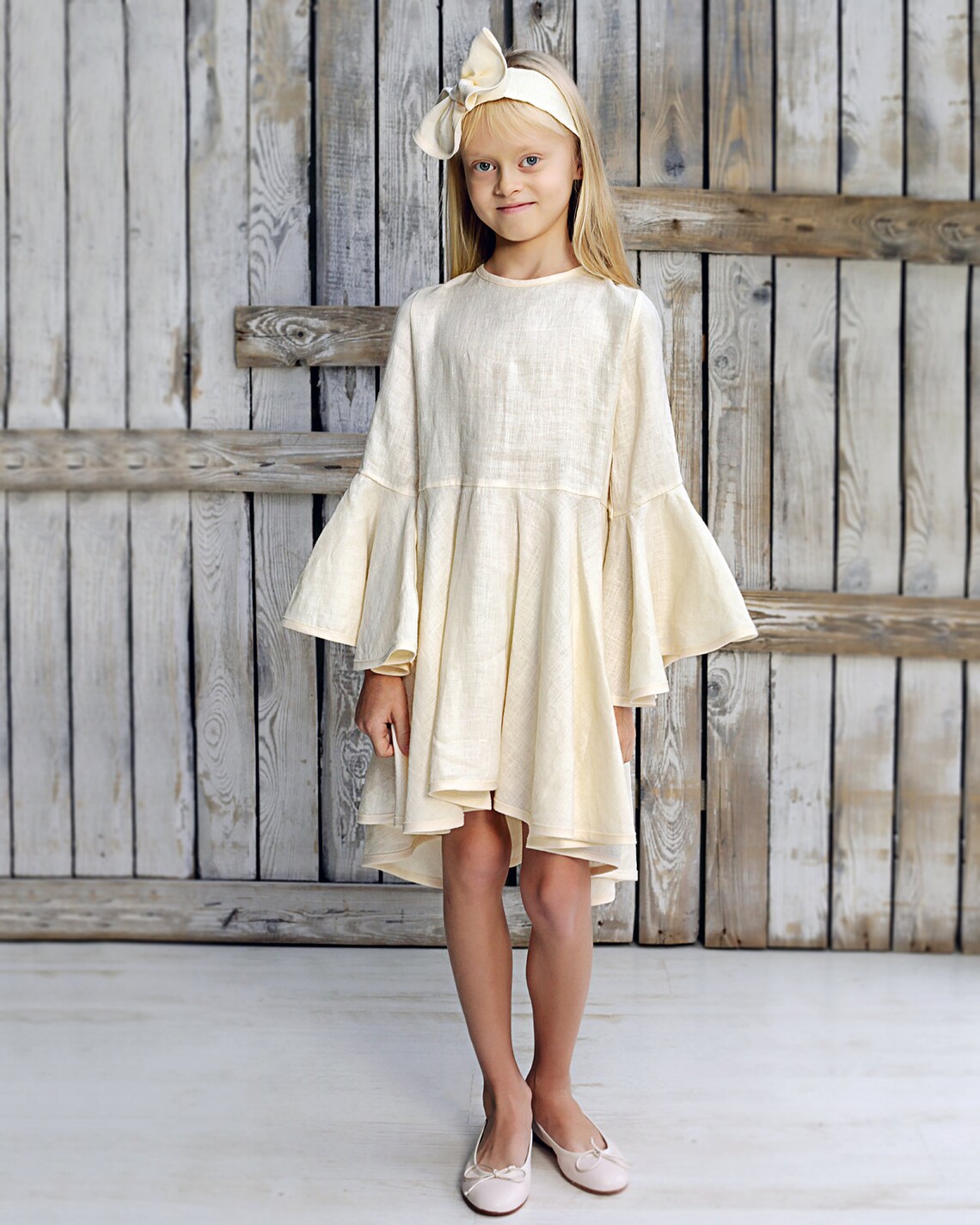 Linen Girls Dress Girl Party Dress Girl Occasion Dress - Etsy