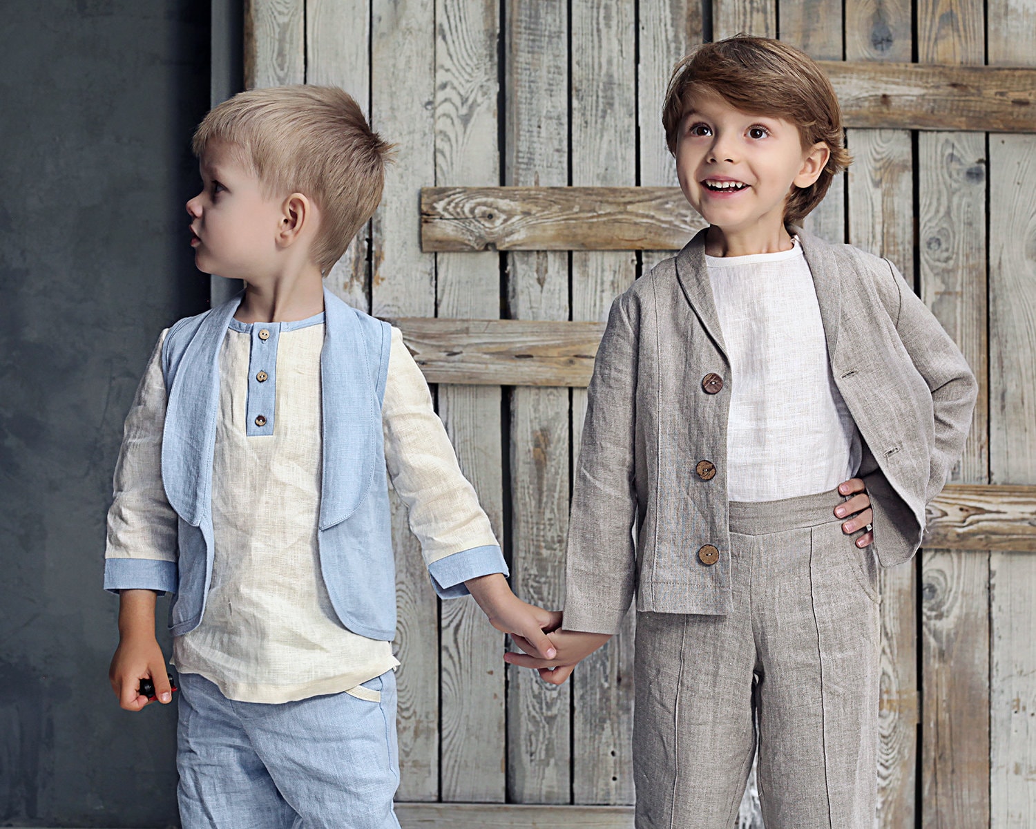Boys Linen Shirt With Buttons , Natural Linen Top for Boys, Linen ...