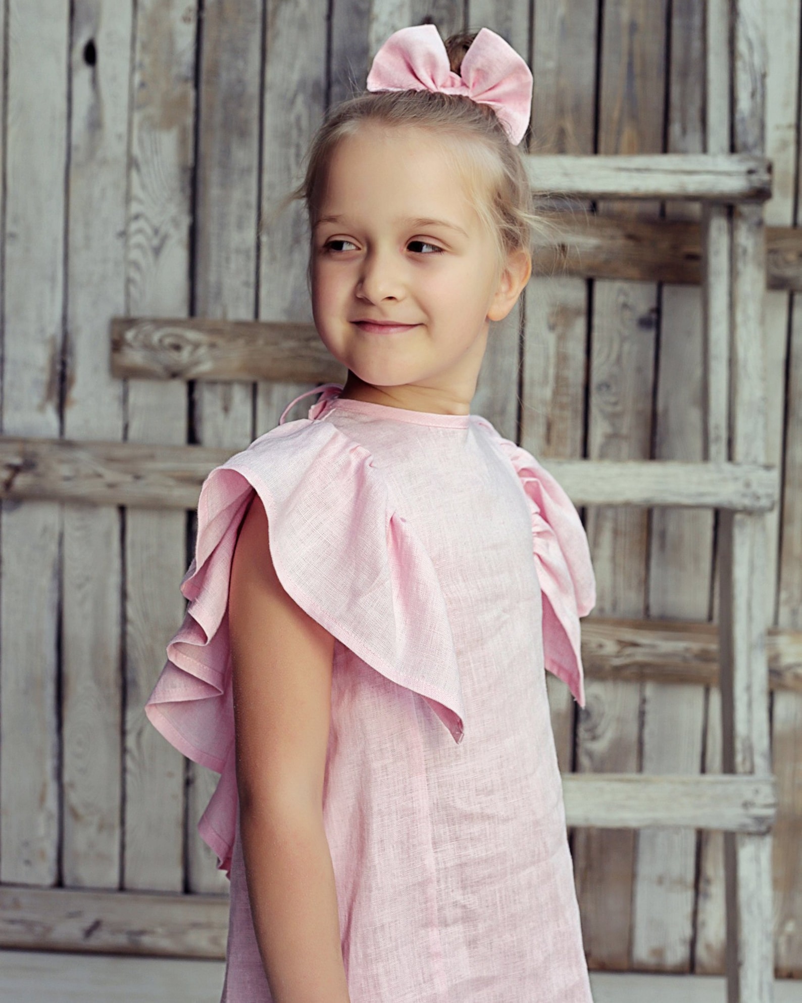 Linen Girls Party Dress Girl Party Dress Girl Occasion - Etsy