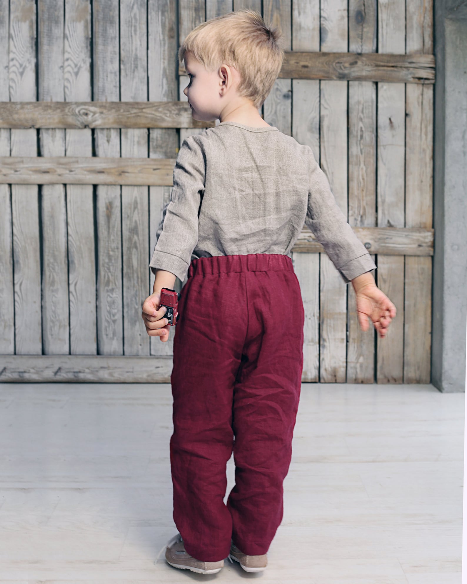 Boys Linen Shirt With Buttons , Natural Linen Top for Boys, Linen ...