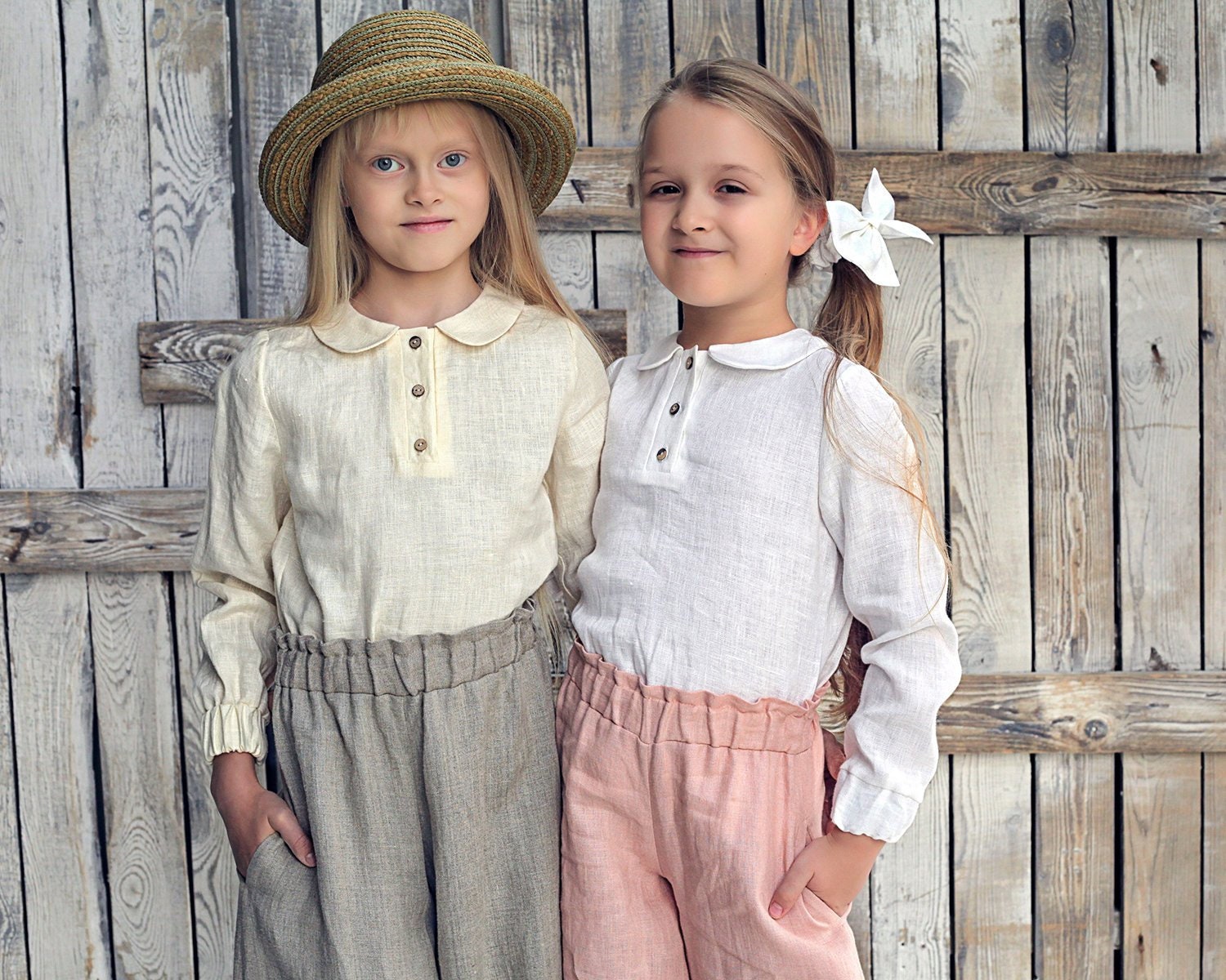 Girl Shirt With Collar, Girl White Blouse, Girl Blouse With Collar ...