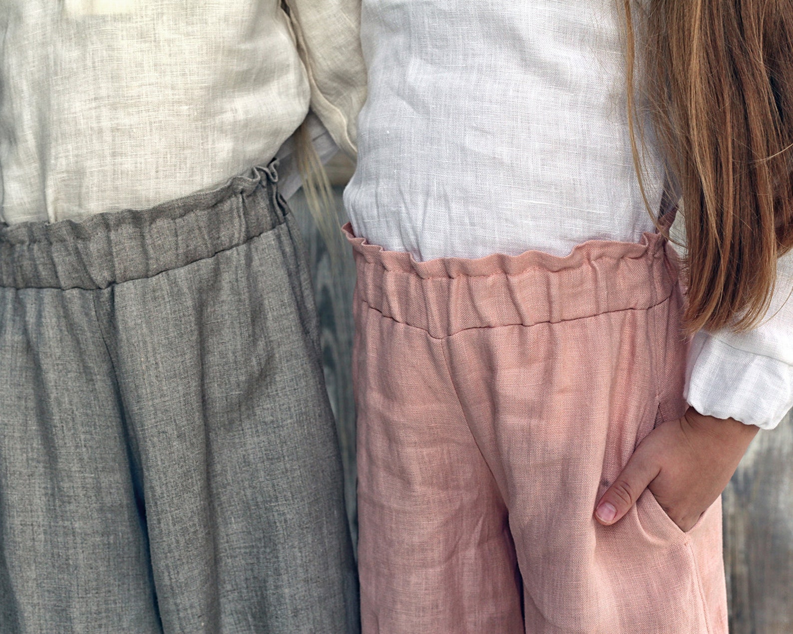Girls Wide Leg Pants, Girls Linen Pants, Girl Summer Trousers, Toddler ...