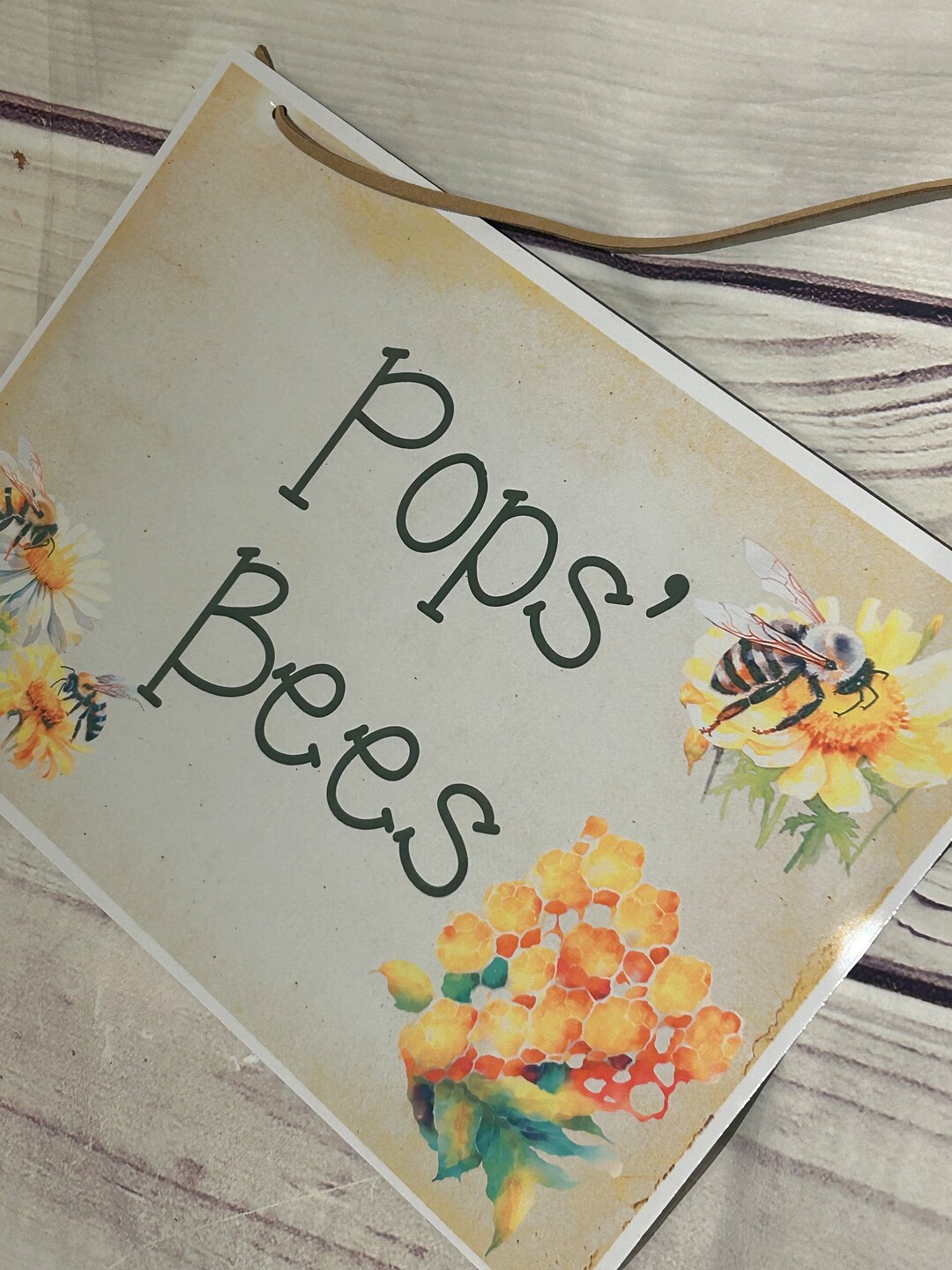 Pops’ Bees, Beekeeper Sign, Garden Sign, Metal Sign, Gifts for ...