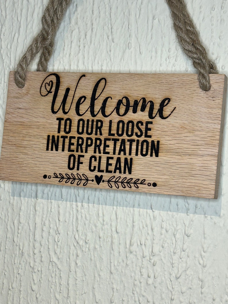 Solid Oak Welcome Sign, Wood Welcome Sign, Wall Hanging Welcome Sign ...