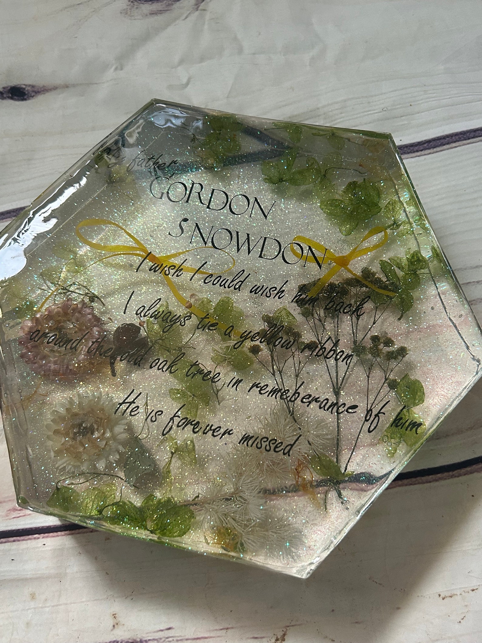 Elegant Resin Grave Marker for Cremation Ashes - Custom Memorial ...