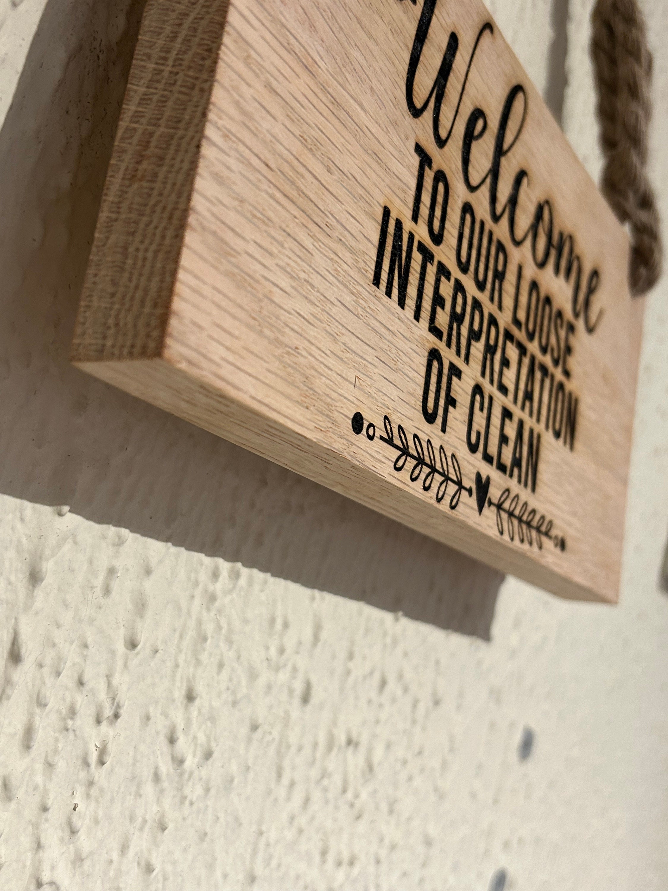 Solid Oak Welcome Sign, Wood Welcome Sign, Wall Hanging Welcome Sign ...