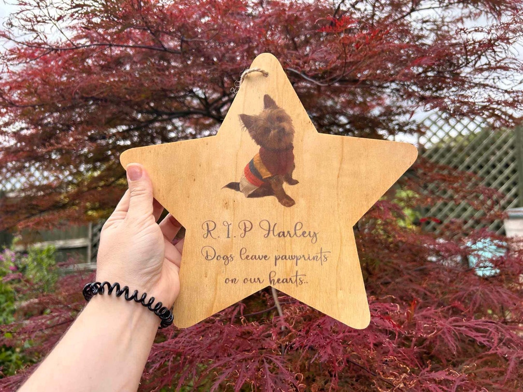 Rustic Wood Star Memorial Sign - Sublimation Printed Keepsake ...