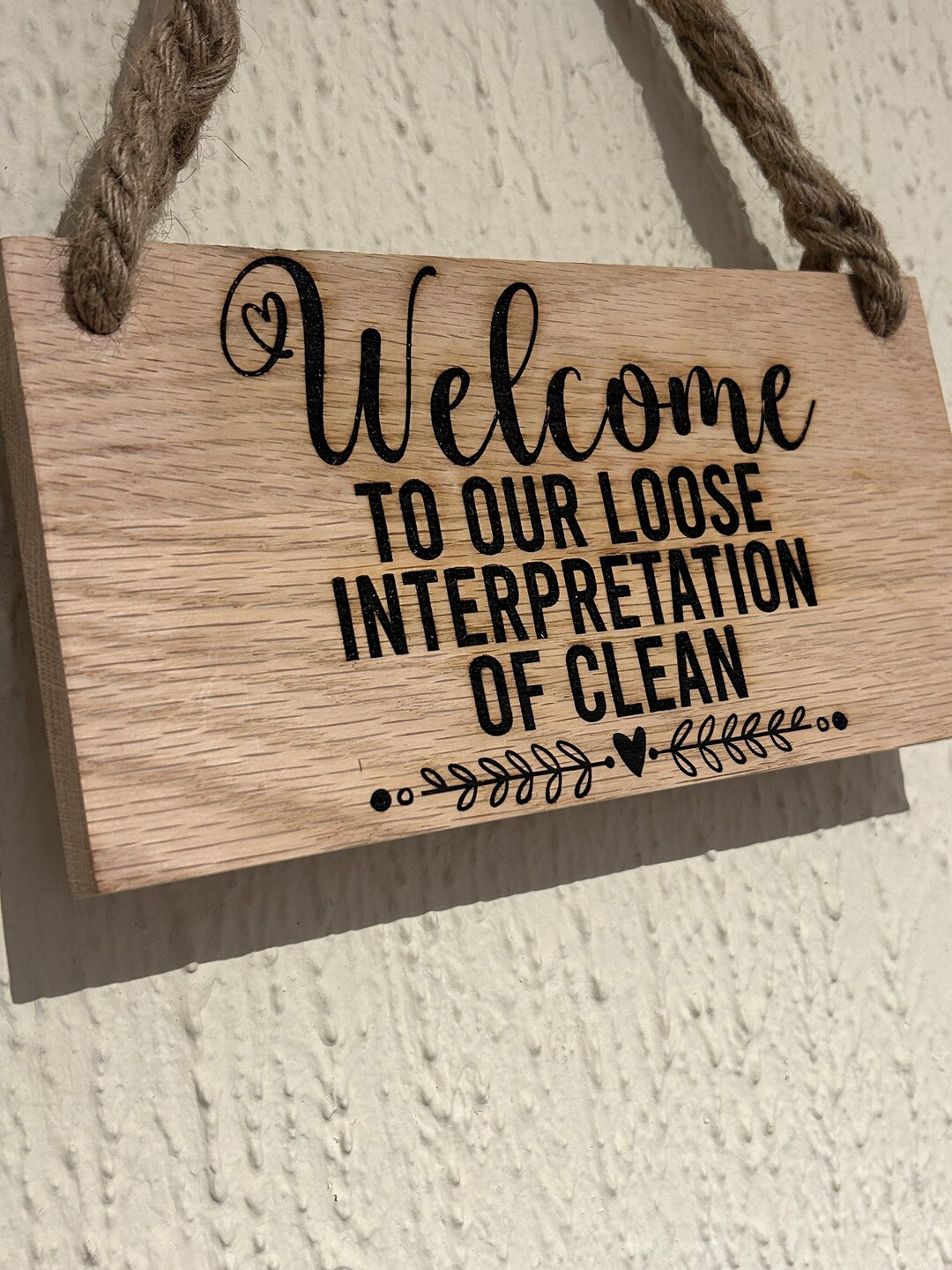 Solid Oak Welcome Sign, Wood Welcome Sign, Wall Hanging Welcome Sign ...