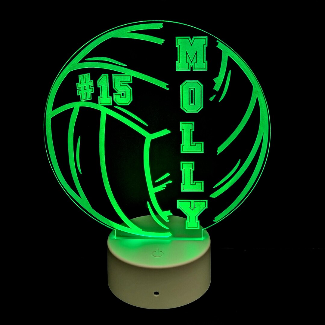 Personalized Volleyball Night Light Wall Plug In, 2024 Senior Gifts for ...