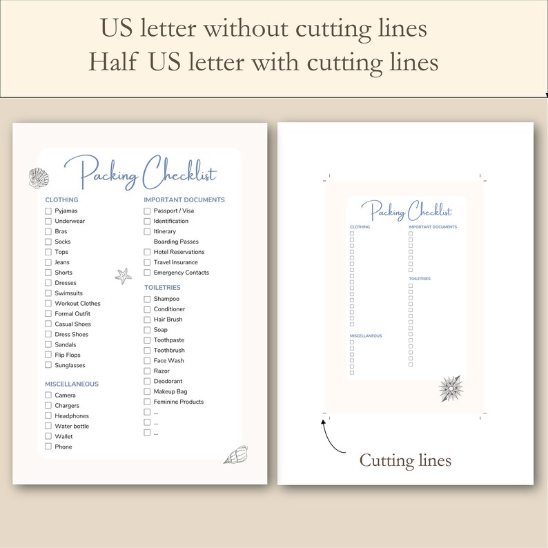 Printable Packing Lists in English | PDF | Goodnotes - Etsy