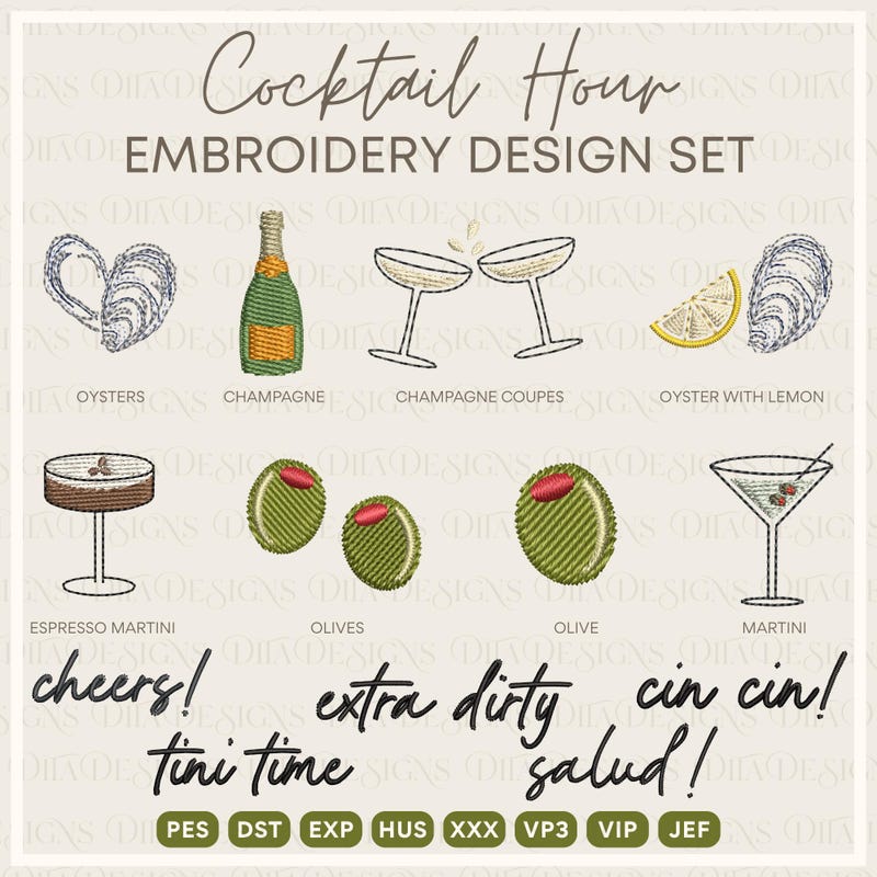 Olives Embroidery File Mini - Etsy