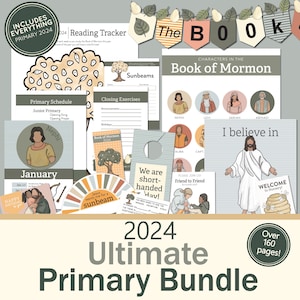 Book of Mormon 2024 Complete Primary Bundle // LDS Primary, Primary ...