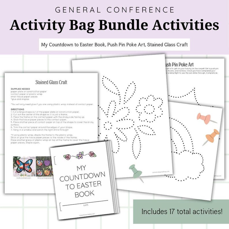 General Conference Activity Bag Bundle for Kids (digital Download) - Etsy
