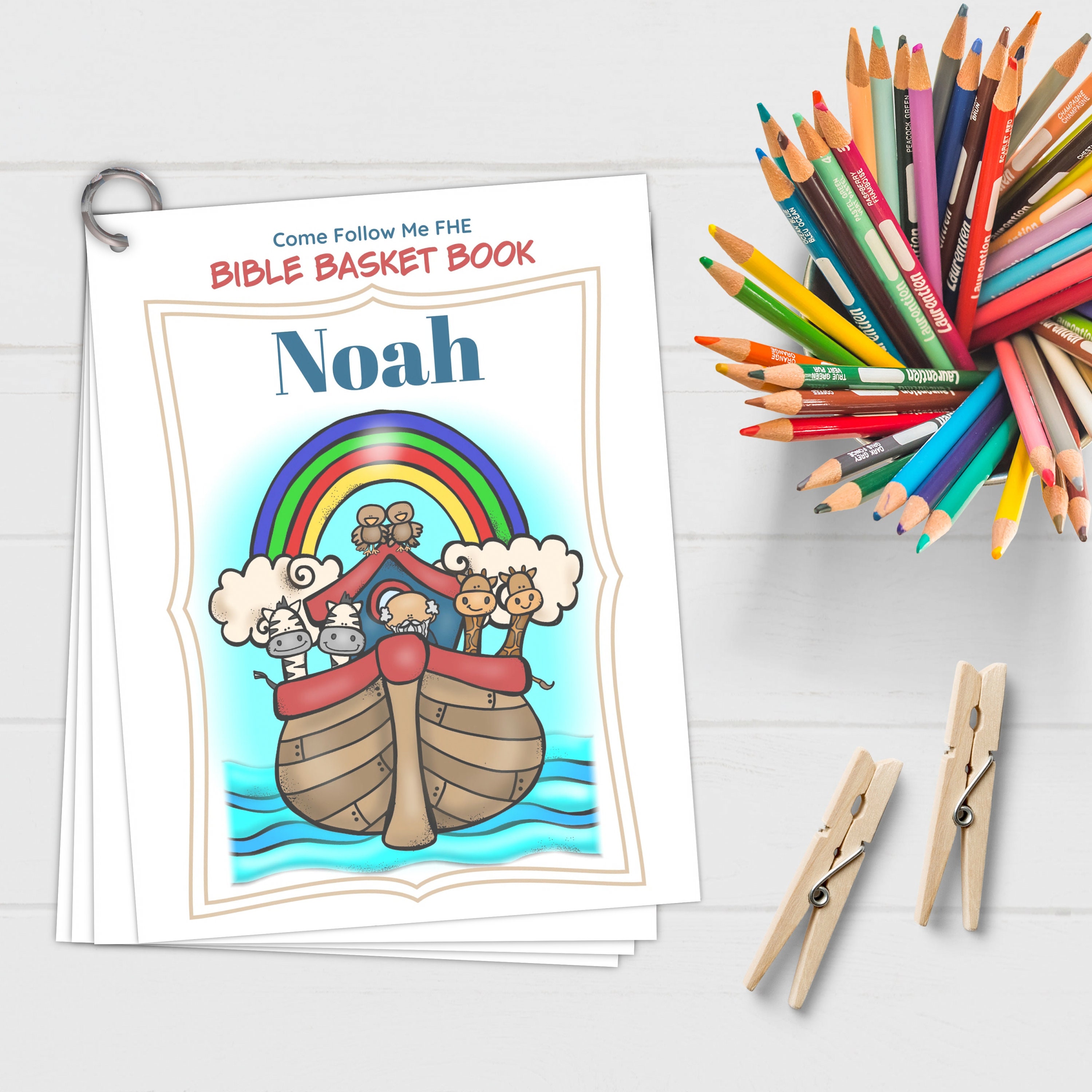 Noah Bible Basket Book // 2022 Primary, Come Follow Me 2022, Old ...