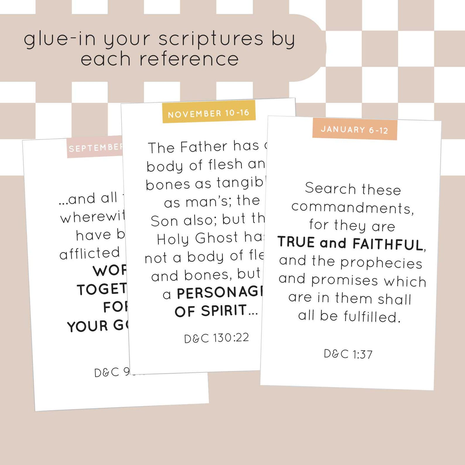 Teen Mini Scripture Cards | Doctrine and Covenants 2025 // Come Follow ...