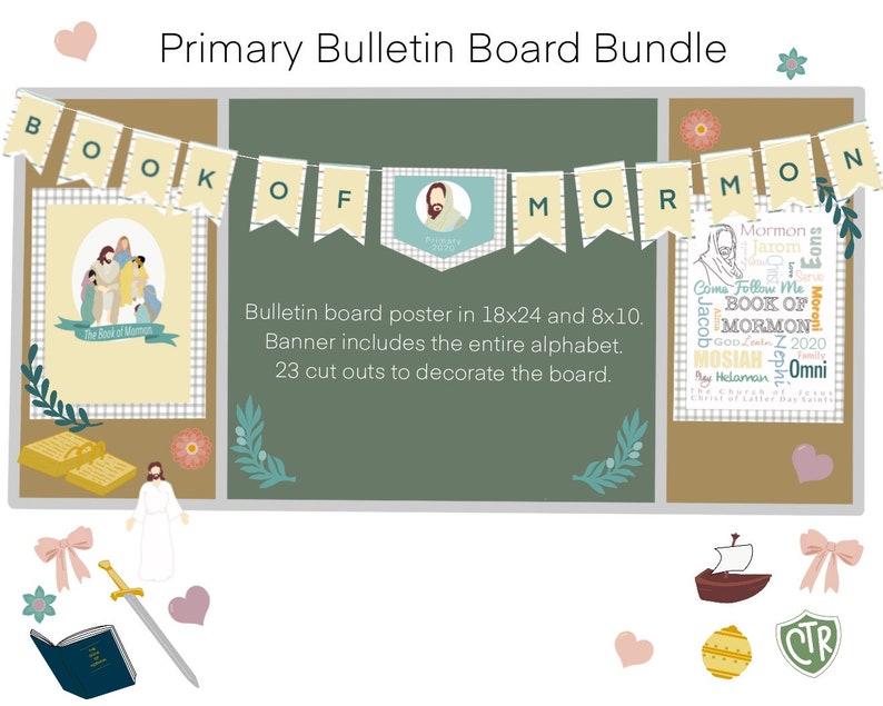 LDS 2020 Primary Bulletin Board Book of Mormon Bundle // Come Follow Me ...