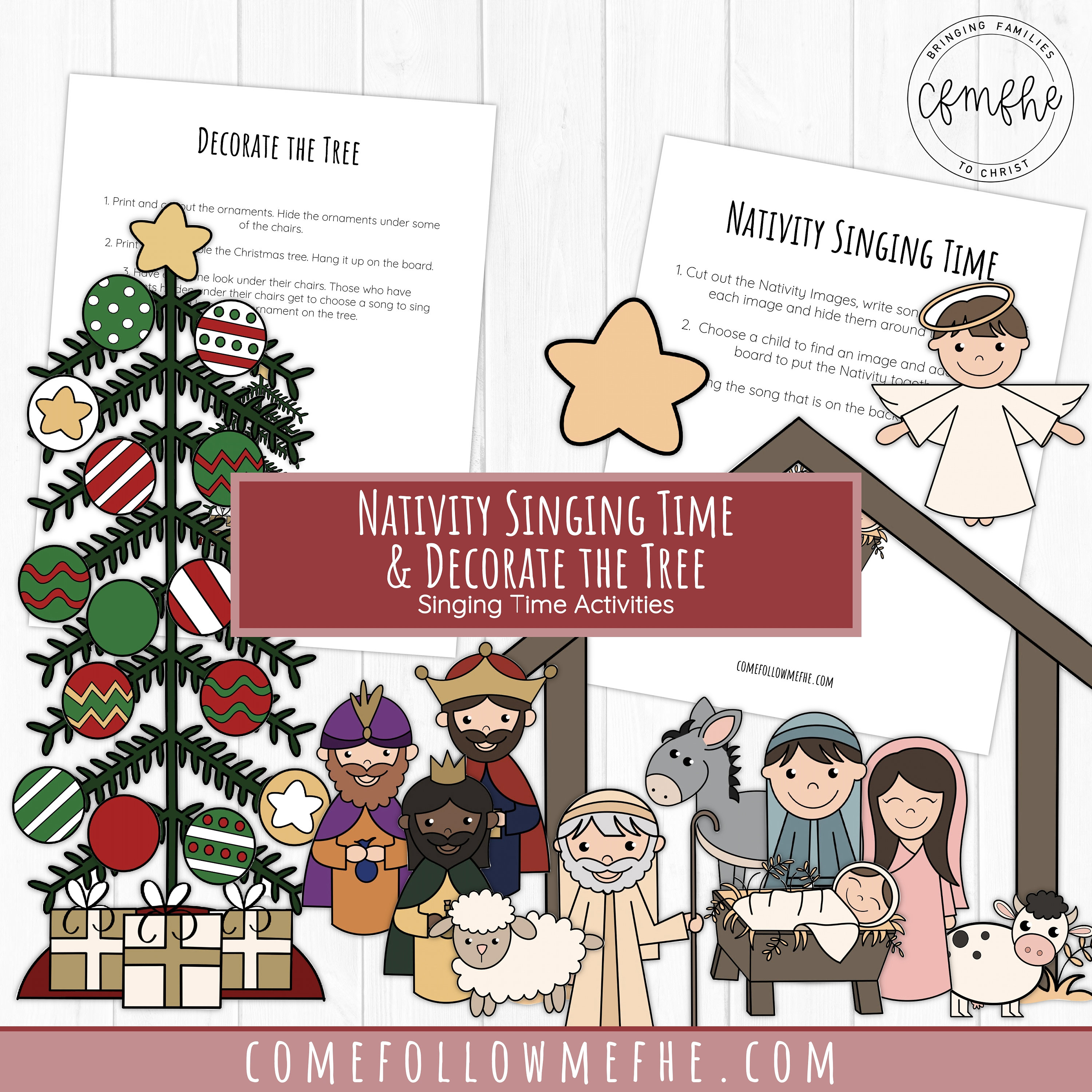 Decorate the Tree and Nativity Singing Time Activities - Etsy