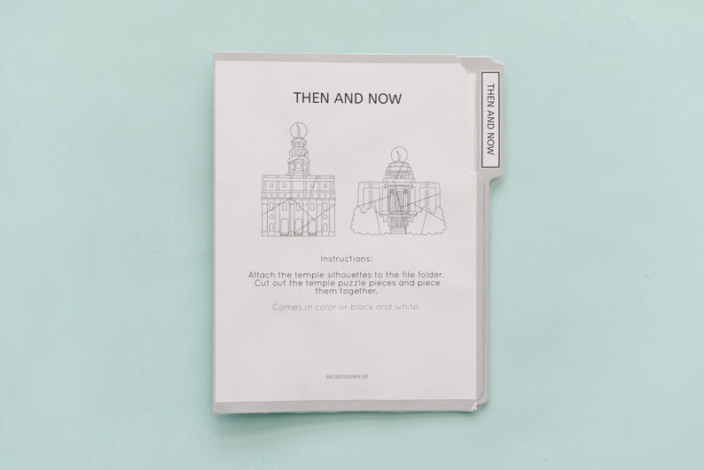 Then and Now Temple File Folder Game - Etsy
