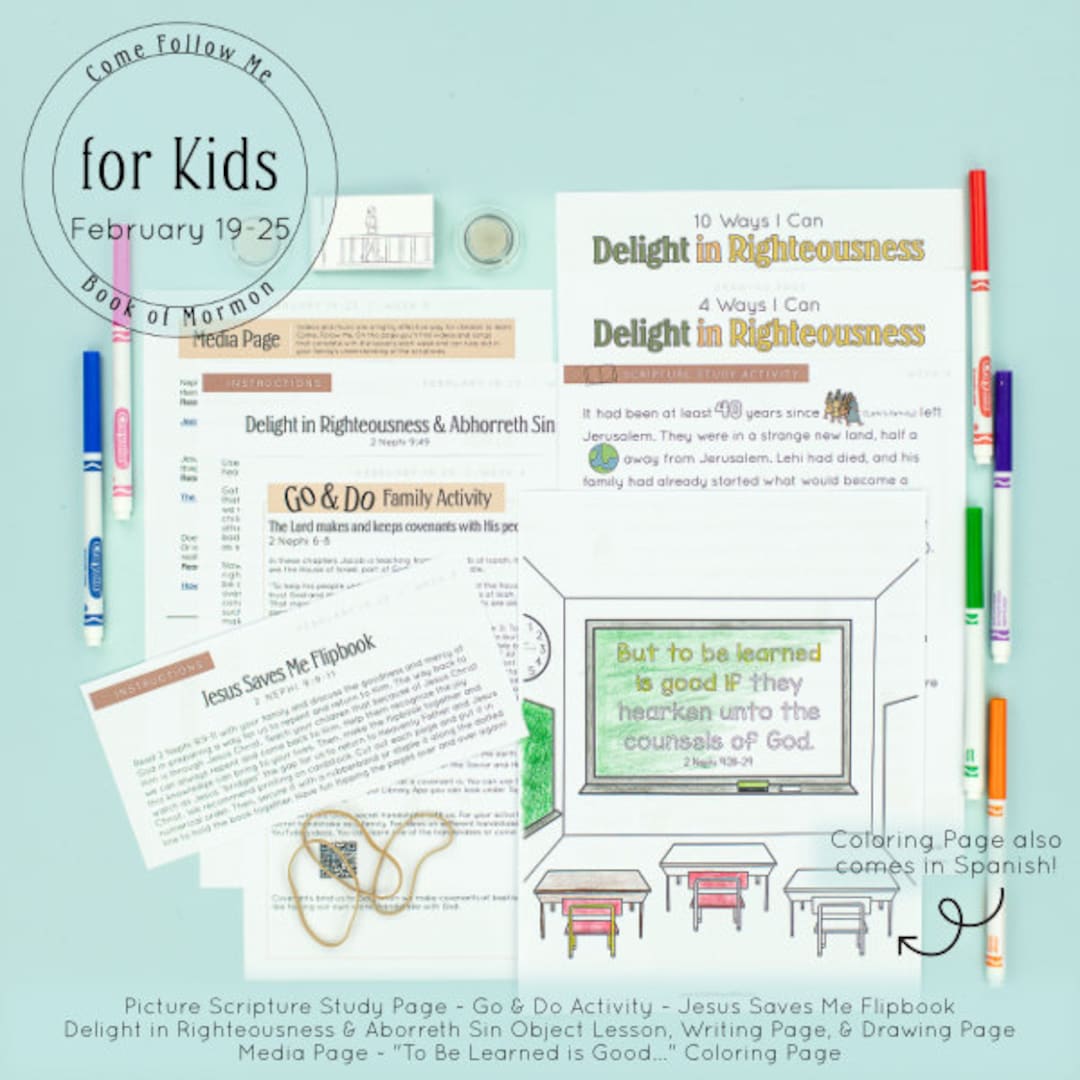 Come Follow Me Primary 2024 ELEMENTARY: Book of Mormon Lesson 8 Feb 19 ...