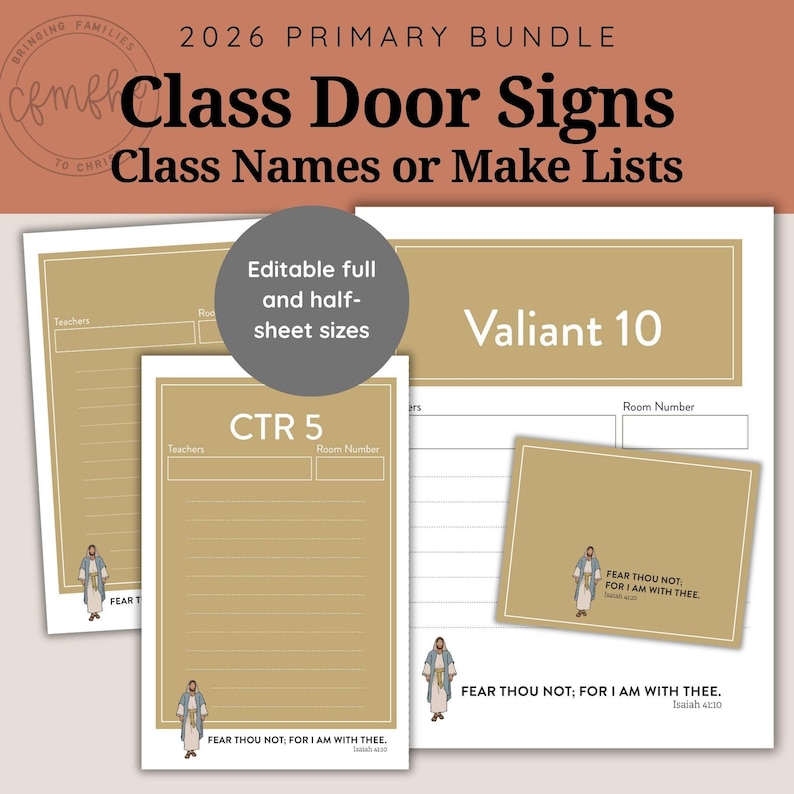 Old Testament 2026 Primary Class Signs // LDS Primary, Primary ...